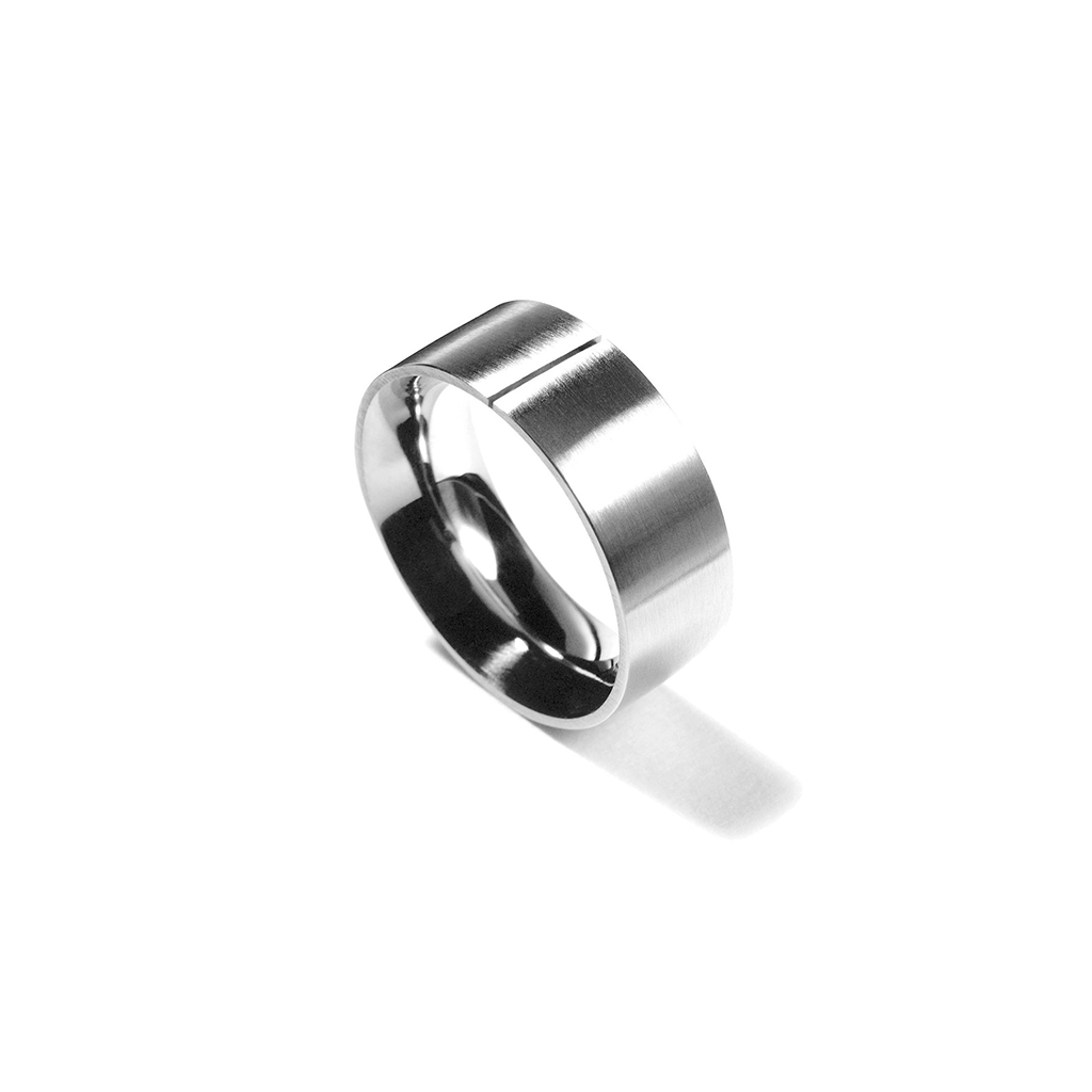 KONZUK Horizontal Line Union Wedding Ring – Corktown Jewellery